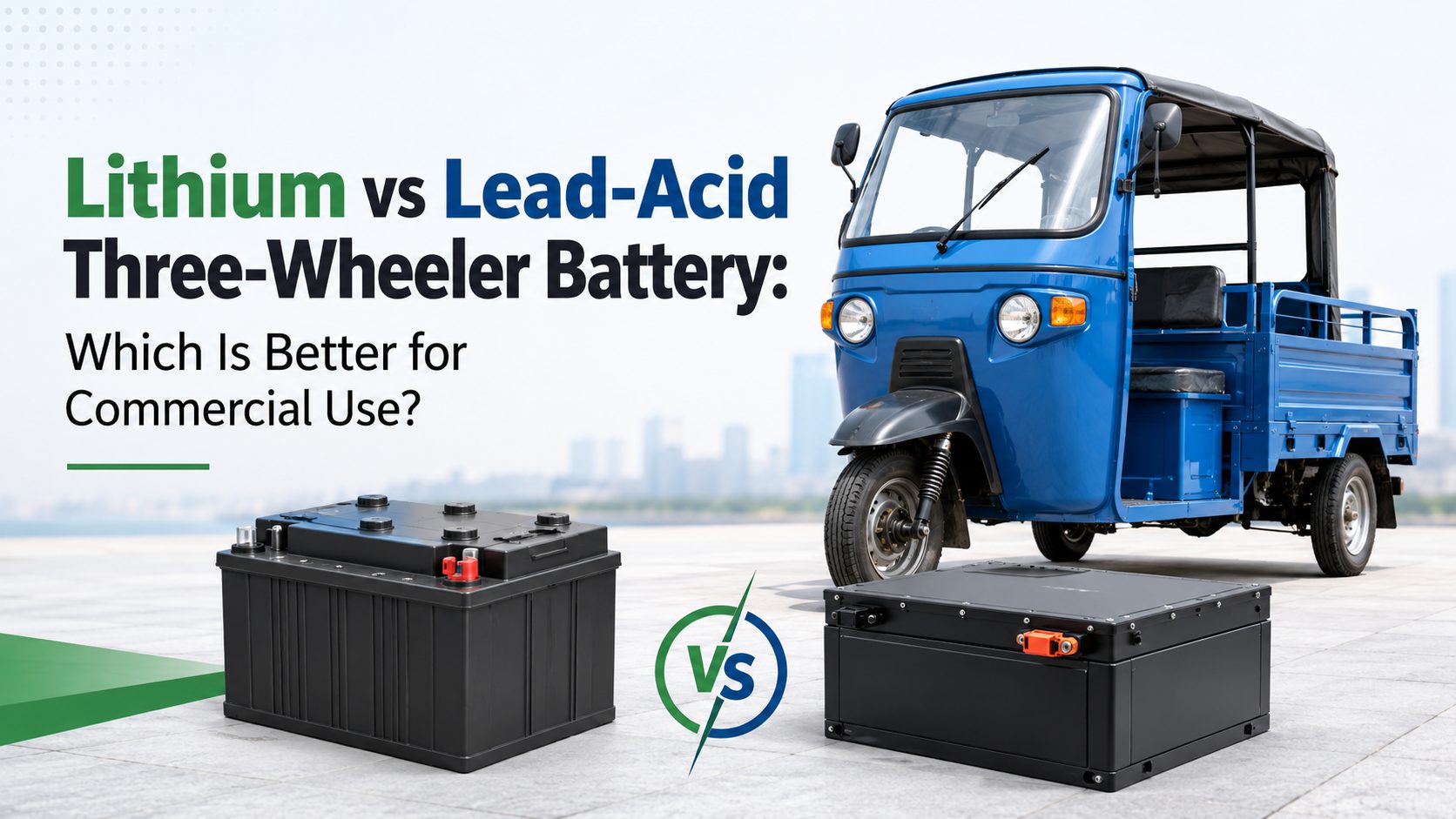 Three-Wheeler Battery: Lithium vs Lead-Acid Guide